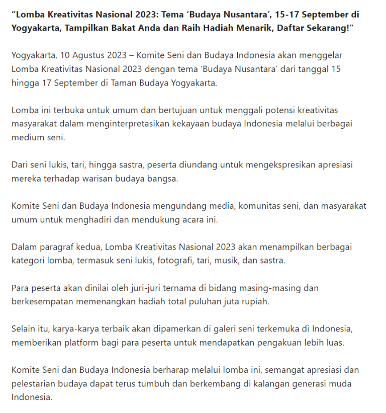 10 Contoh Press Release Beserta Jenis dan Strukturnya