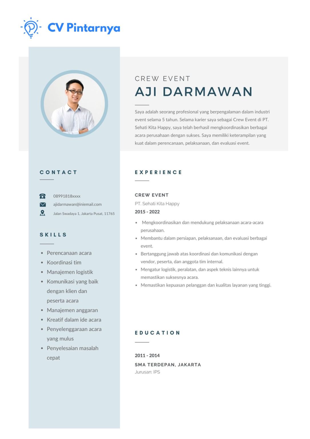 Contoh CV Crew Event yang Bisa Menjadi Referensi Anda!