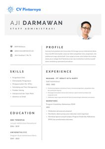 Contoh CV Staff Administrasi Lengkap dengan Struktur dan Cara Membuatnya
