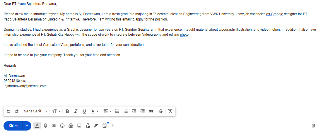 15 Contoh Body Email Lamaran Kerja yang Baik dan Benar