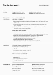 7 Contoh CV Guru yang Inspiratif dan Lengkap