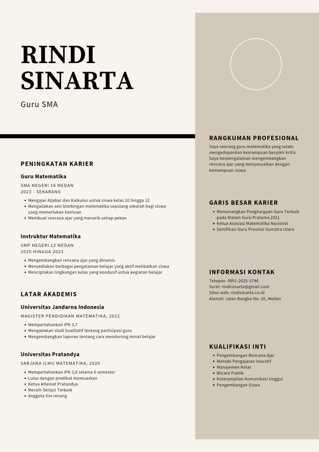 7 Contoh CV Guru yang Inspiratif dan Lengkap