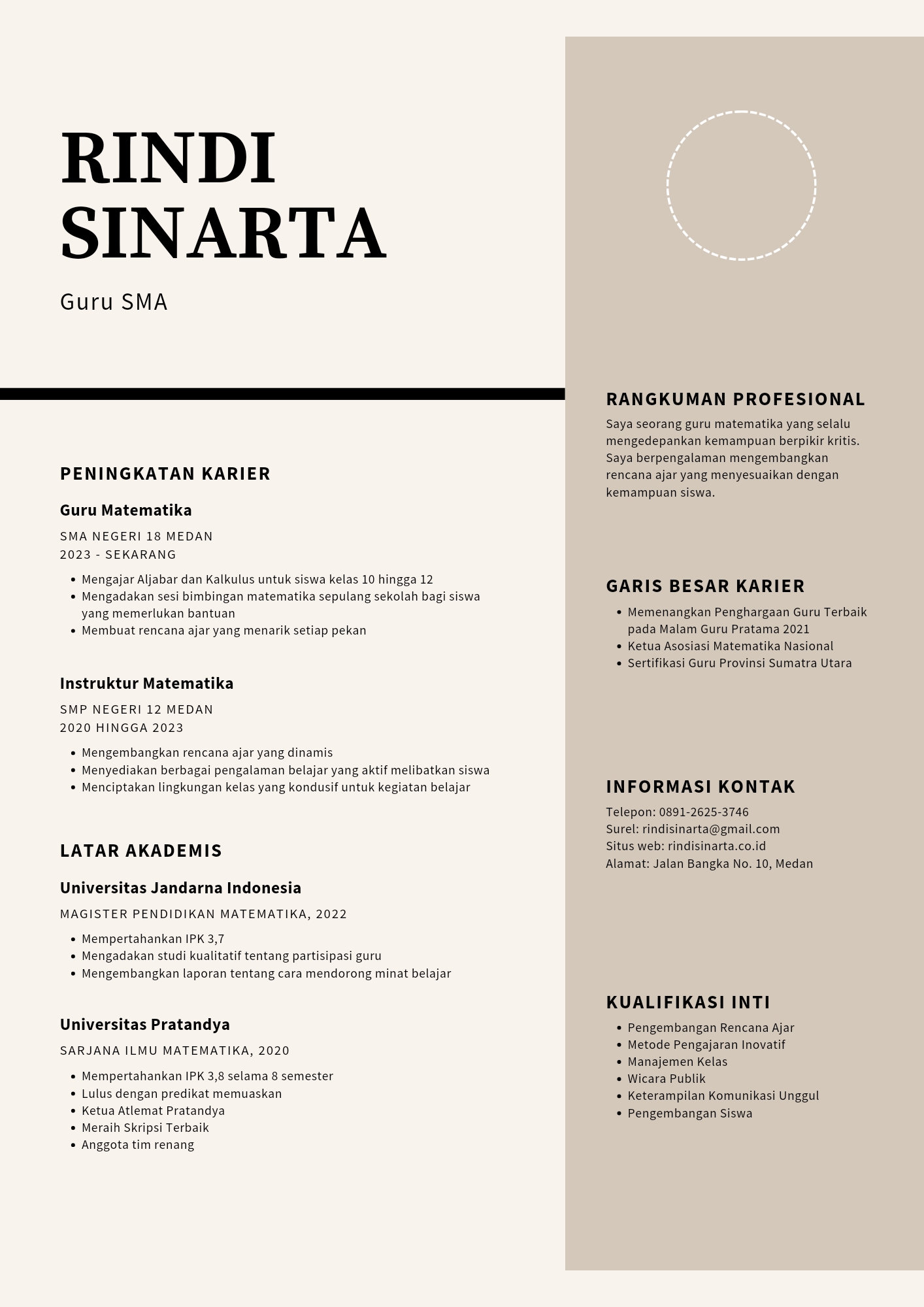 7 Contoh CV Guru yang Inspiratif dan Lengkap