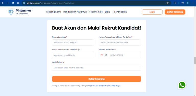 Cara Pasang Lowongan Kerja Di Pintarnya, Mudah Dan Berkualitas